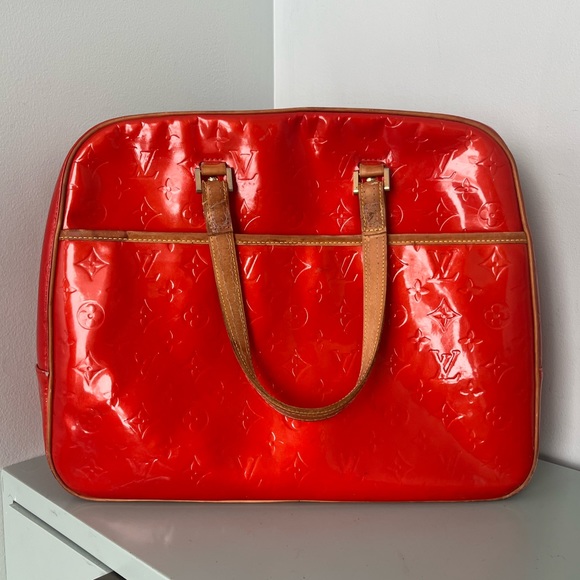 Louis Vuitton | Bags | Louis Vuitton Sutton Red Vernis Tote Ca00 | Poshmark